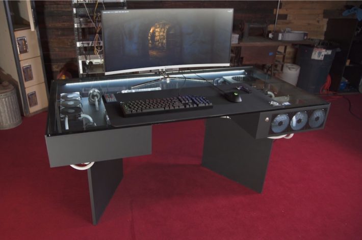 Computers Built into Desks are EPIC! - Computer Station Nation