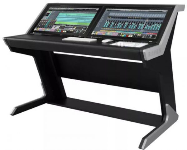 Computer Desk with Recessed Monitor - Computer Station Nation