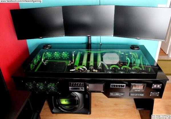Computers Built into Desks are EPIC! - Computer Station Nation